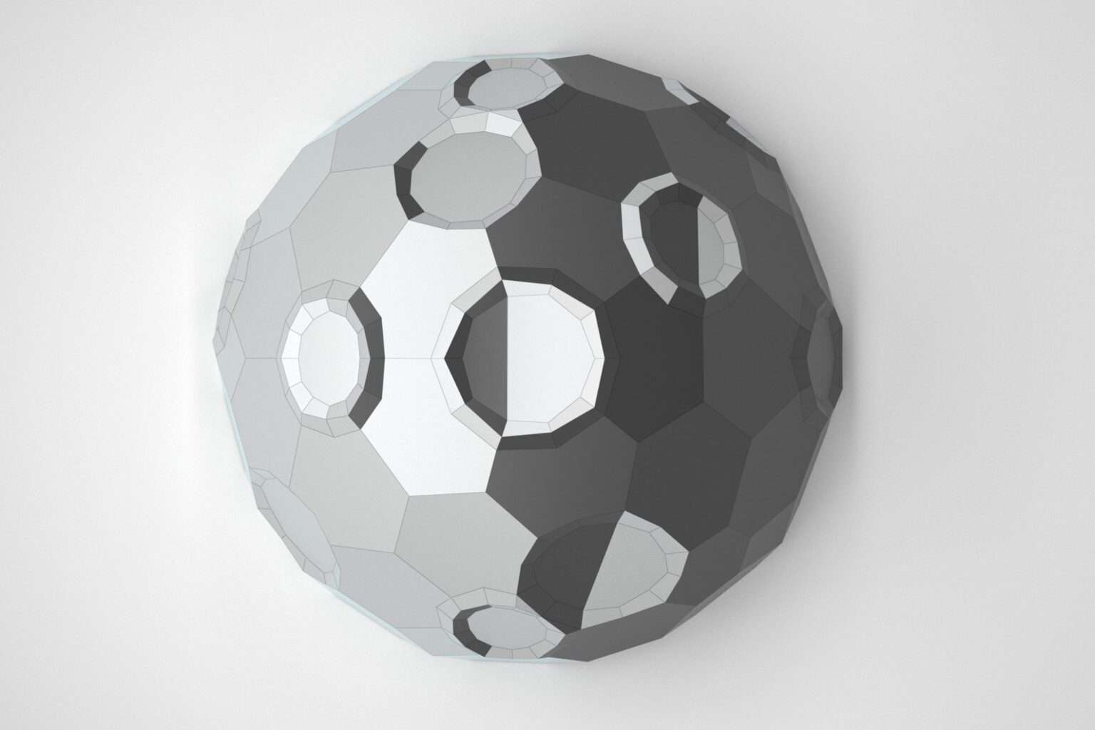 Moon Low Poly PDF Template - LACRAFTA