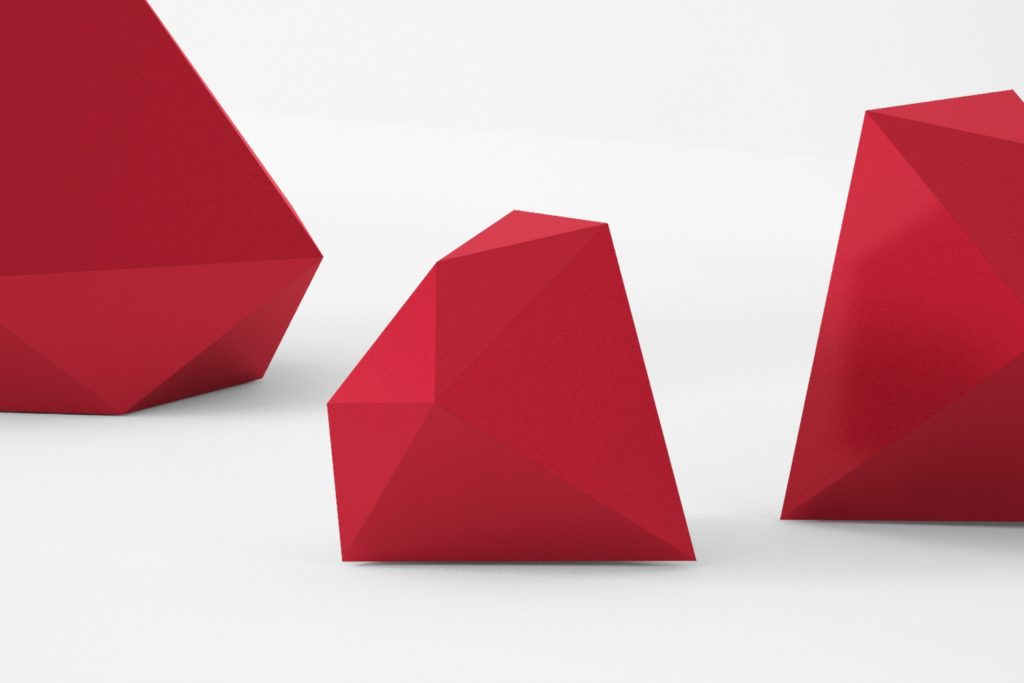 Diamond Low Poly PDF Template 3 sizes | LACRAFTA