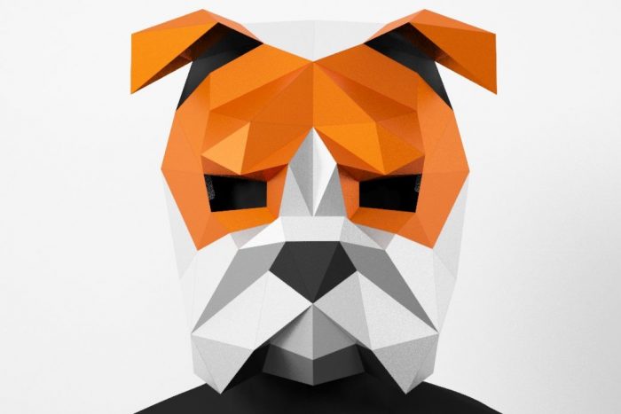 Wolf Low Poly Mask, DIY Paper Craft Mask Wolf, PDF Template For 3D ...