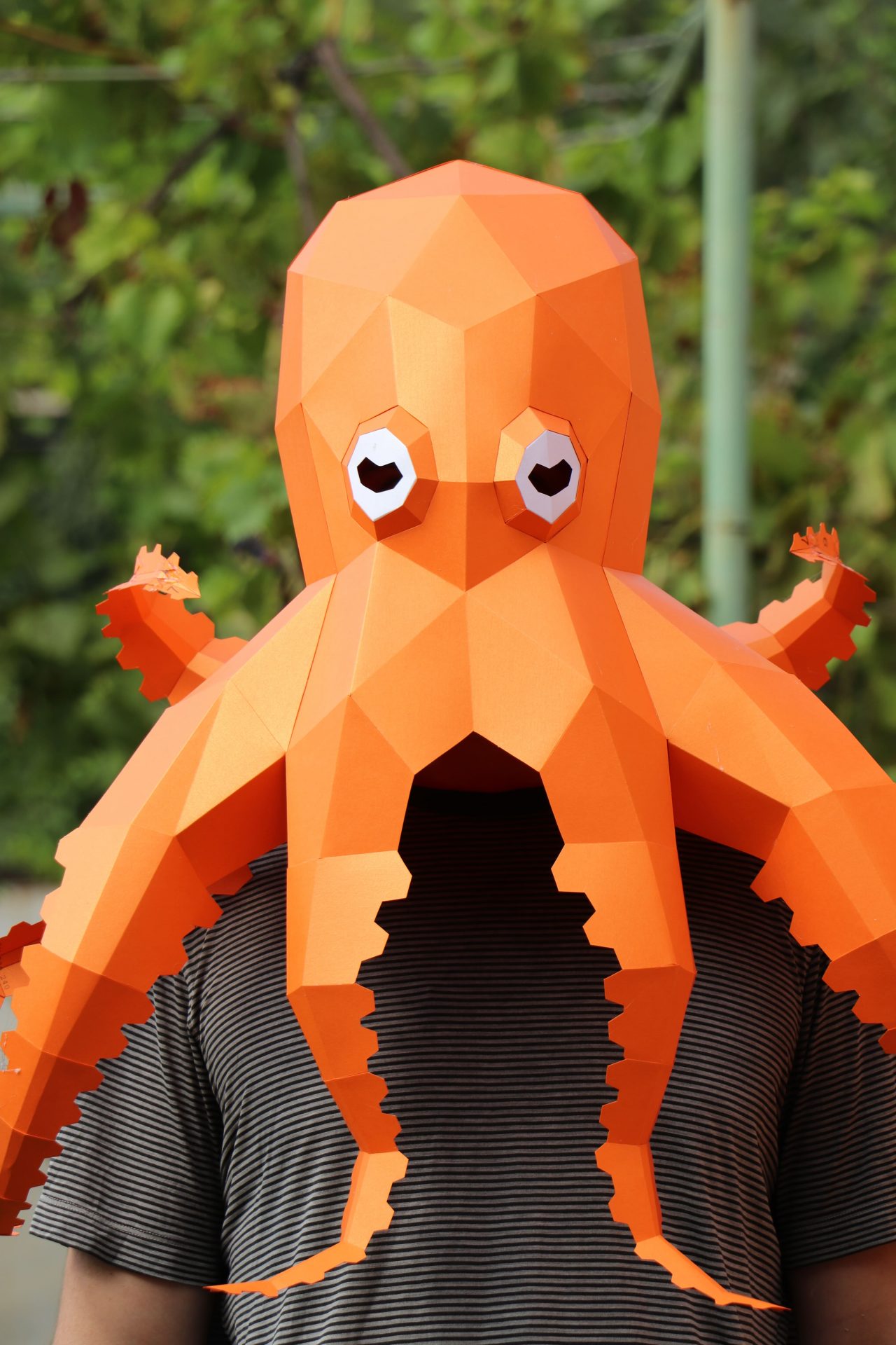 Octopus Mask DIY, Low Poly Mask Devilfish, Paper Craft Mask Poulpe, Pdf ...