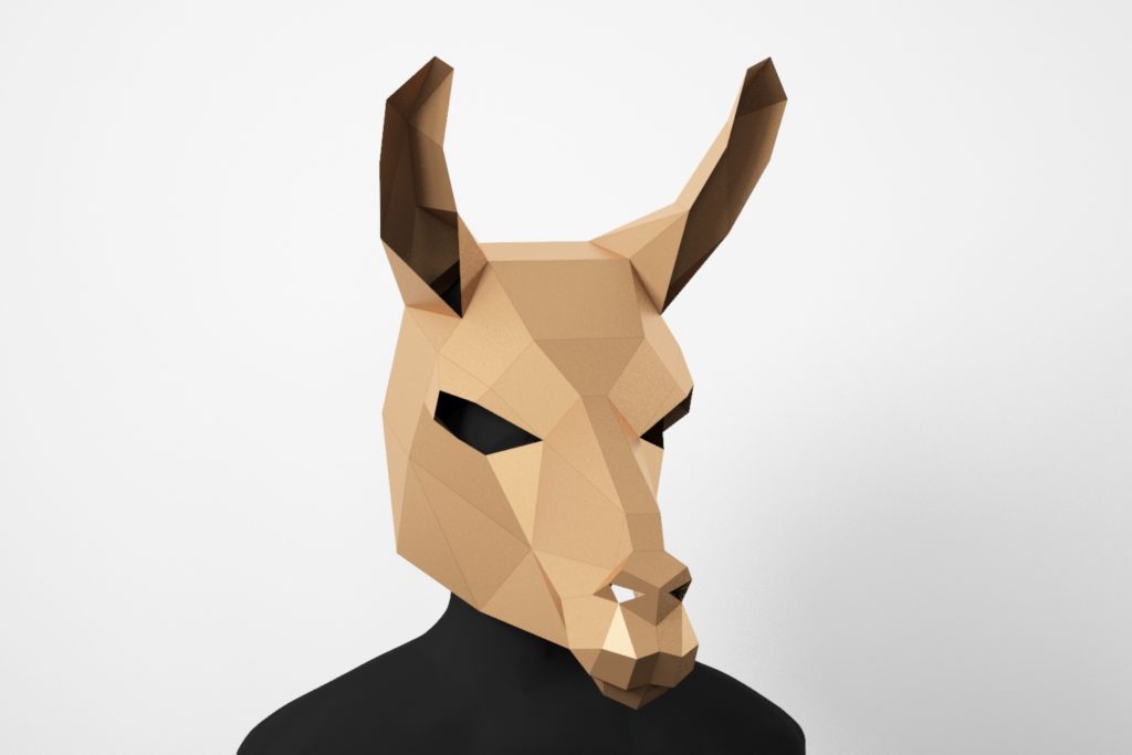Templates for assembling polygonal sculptures and masks