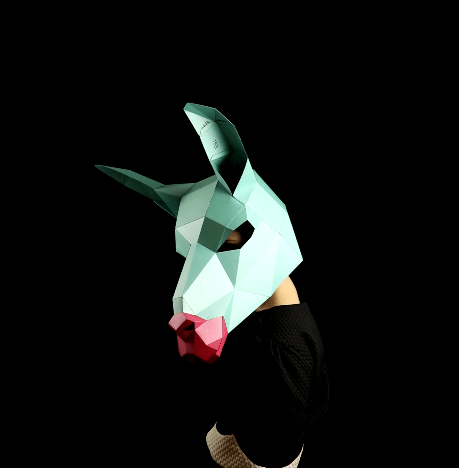 Lama Low Poly Mask, DIY Paper Craft Mask Llama, PDF Template For 3D ...