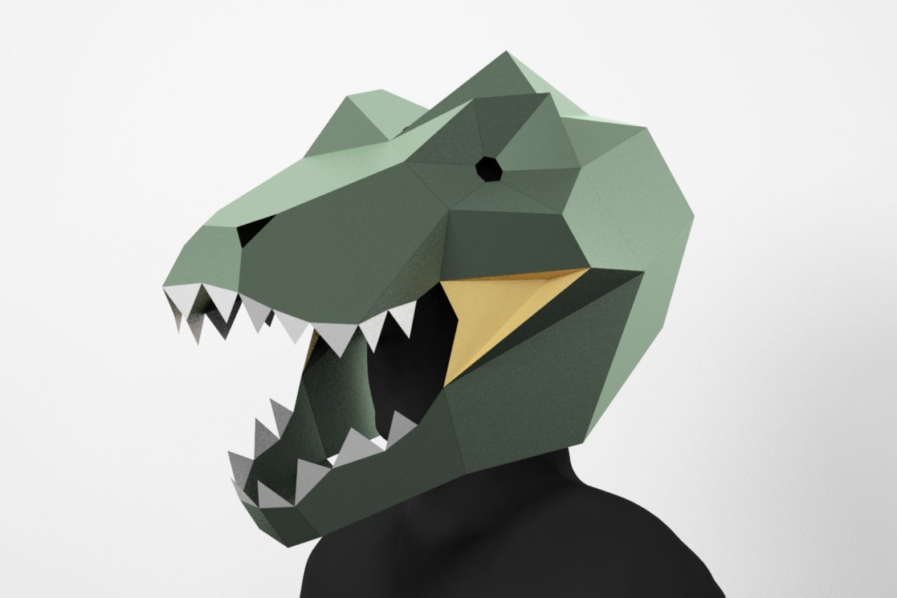 Wolf Low Poly Mask, DIY Paper Craft Mask Wolf, PDF Template For 3D ...