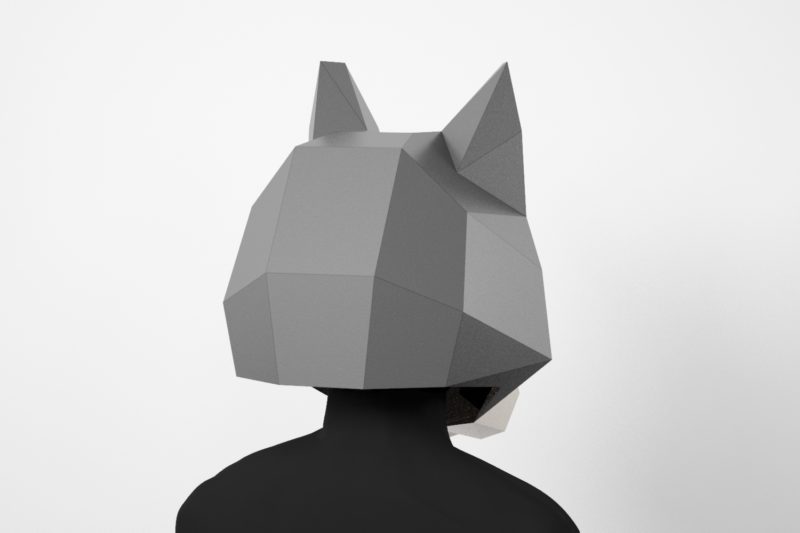 Wolf Low Poly Mask, DIY Paper Craft Mask Wolf, PDF Template For 3D ...