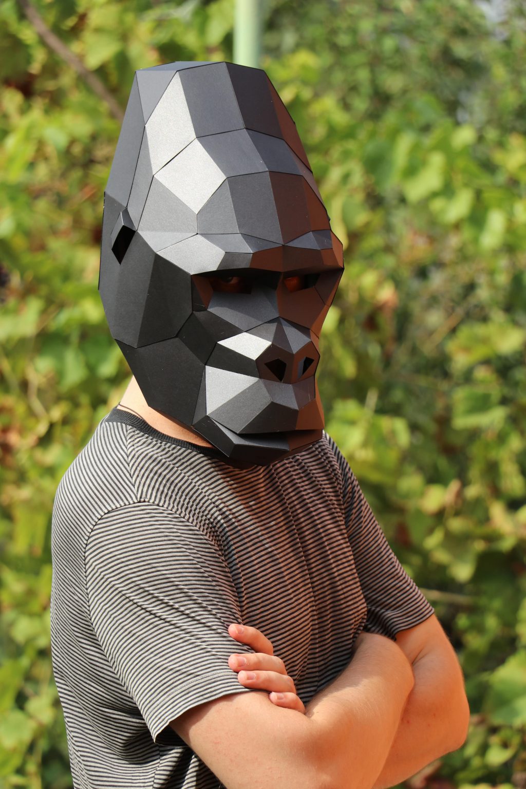 Gorilla Mask DIY, Low Poly Mask Gorilla, Paper Craft Mask Gorilla, Pdf ...