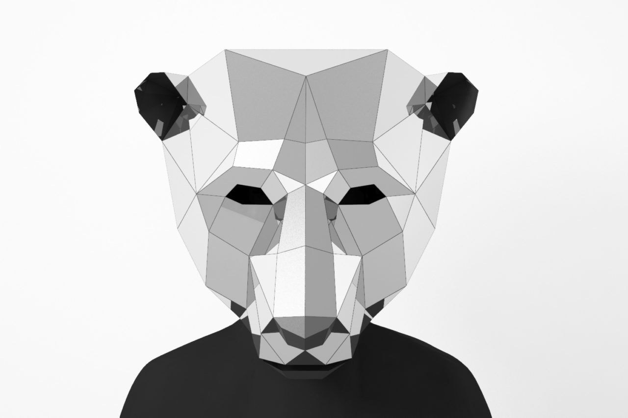 Polar Bear mask Low Poly 3D Mask, DIY Paper Craft Mask Polar Bear, PDF ...
