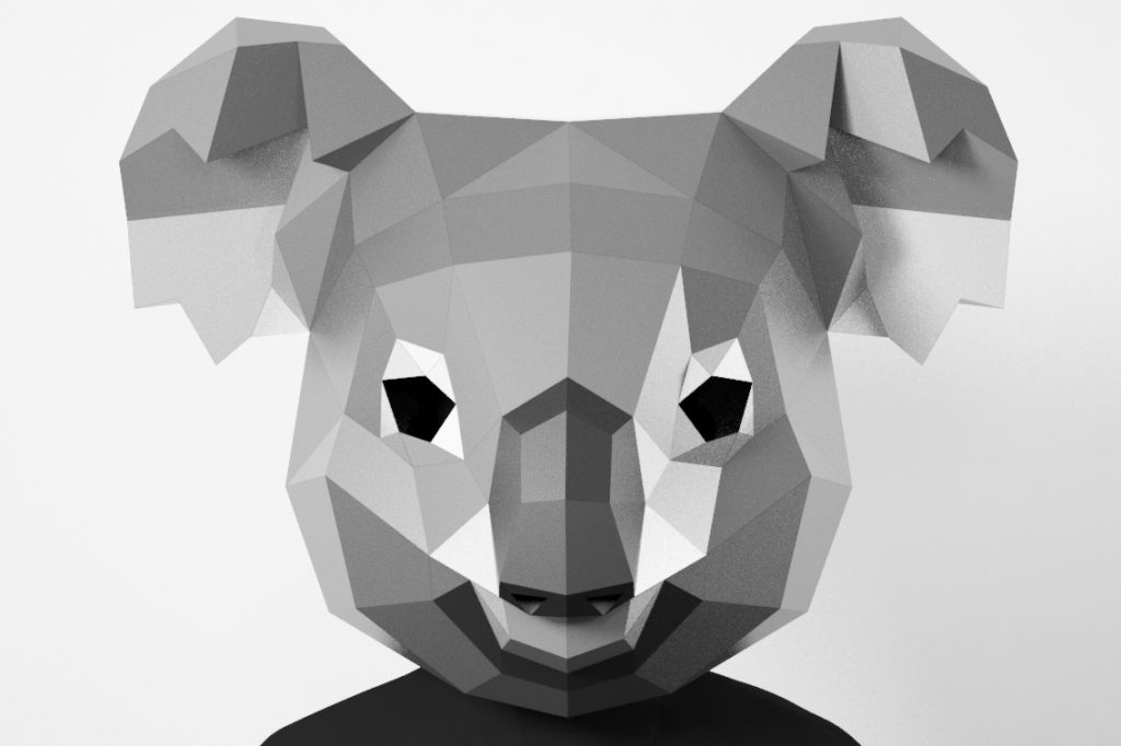 Kuala Mask PDF Template for Papercraft - LACRAFTA