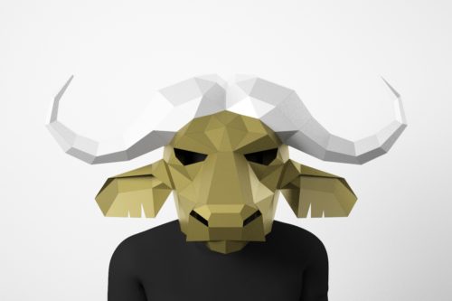 Buffalo mask PDF template - LACRAFTA