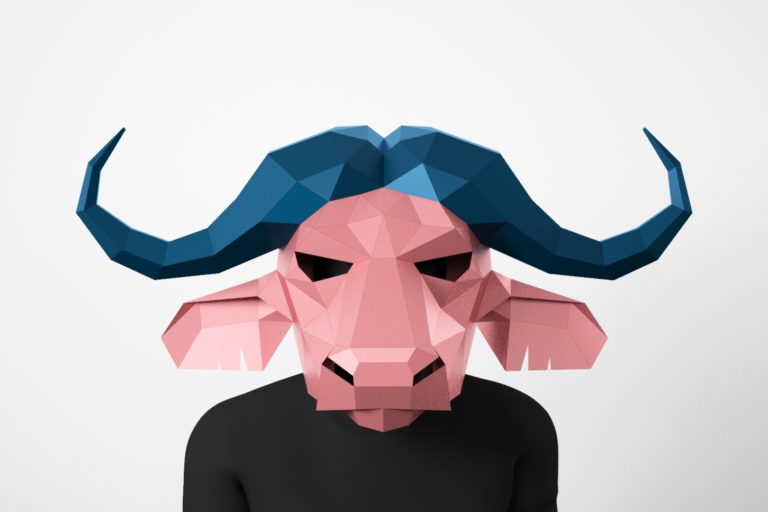 Buffalo mask PDF template - LACRAFTA