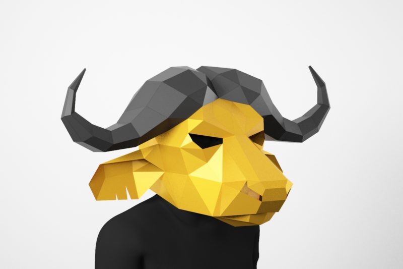 Buffalo mask PDF template - LACRAFTA