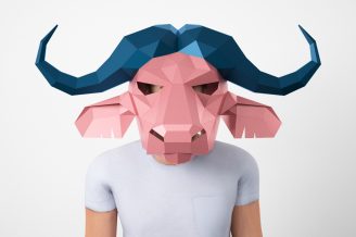 Buffalo mask PDF template - LACRAFTA