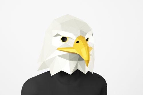 Eagle Mask PDF Template For Assembly - LACRAFTA