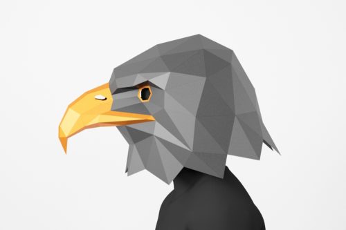 Eagle Mask PDF Template For Assembly - LACRAFTA