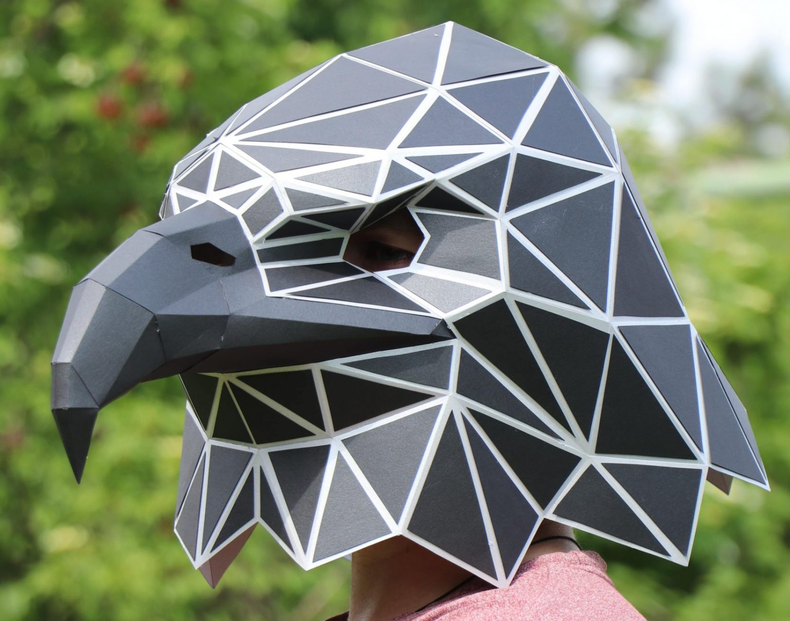Eagle Mask PDF Template For Assembly - LACRAFTA