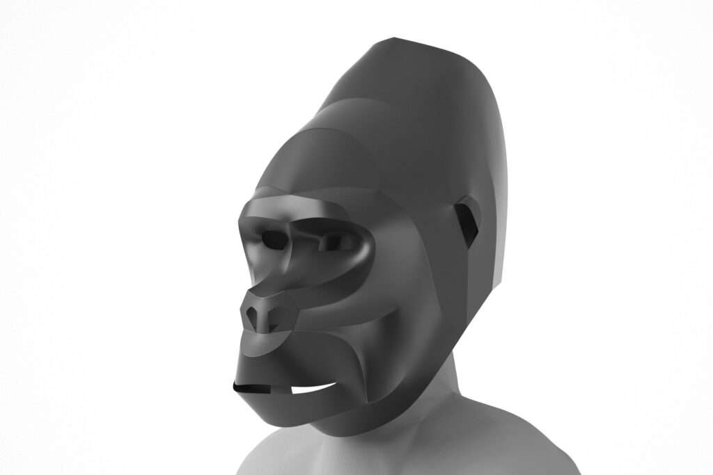 Gorilla Mask (Papercraft & EVA Foam) - LACRAFTA