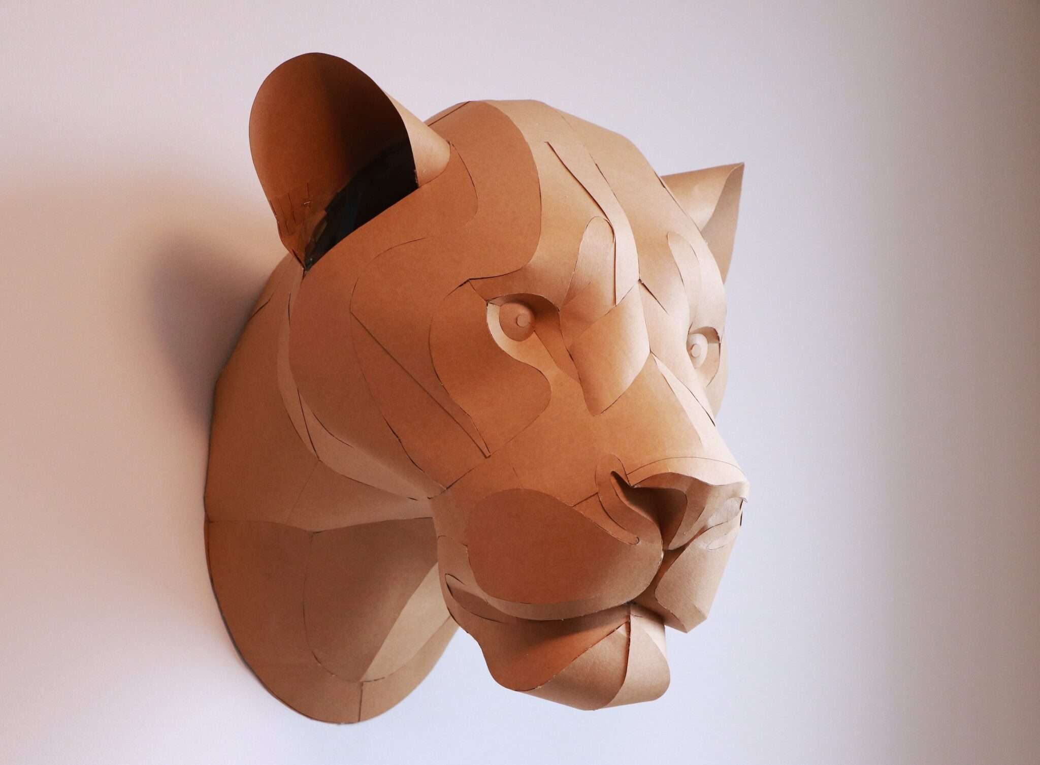 Lion Wall Head – Paper Craft Template for DIY Bold Wall Decor - LACRAFTA